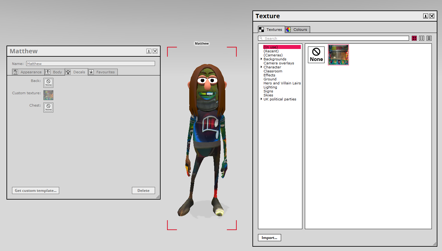 Muvizu wiki - How To Texture faces and bodies of characters